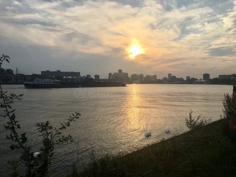 Sunset stock photo. Image of kijkduin, scenery, afterglow - 97804714