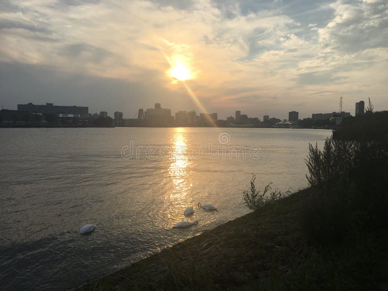 Sunset stock photo. Image of kijkduin, scenery, afterglow - 97804714