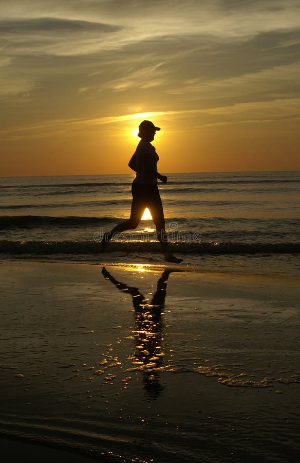 Sunset run stock image. Image of activity, breeze, action - 1249429