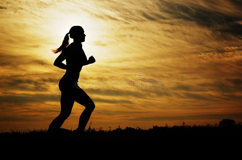 Sunset Runner stock image. Image of beautiful, athletic - 6906875