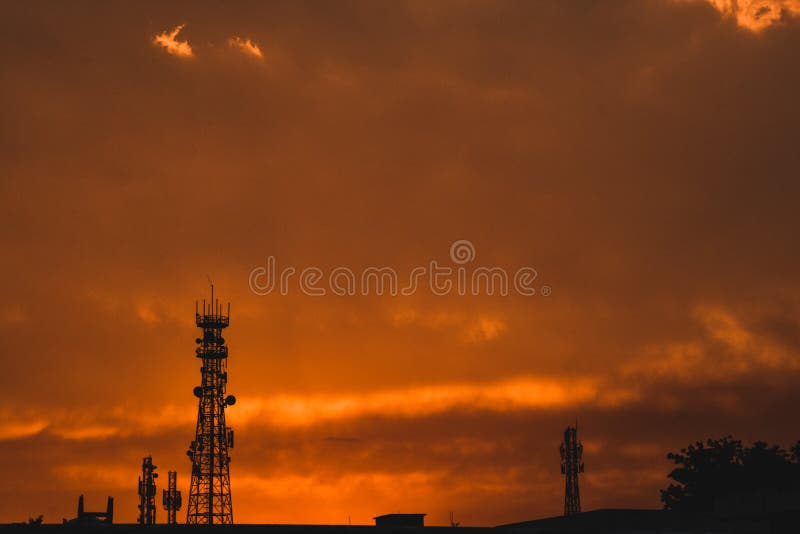 Sunset in a Rural Area in Pakistan Stock Photo - Image of skyline ...