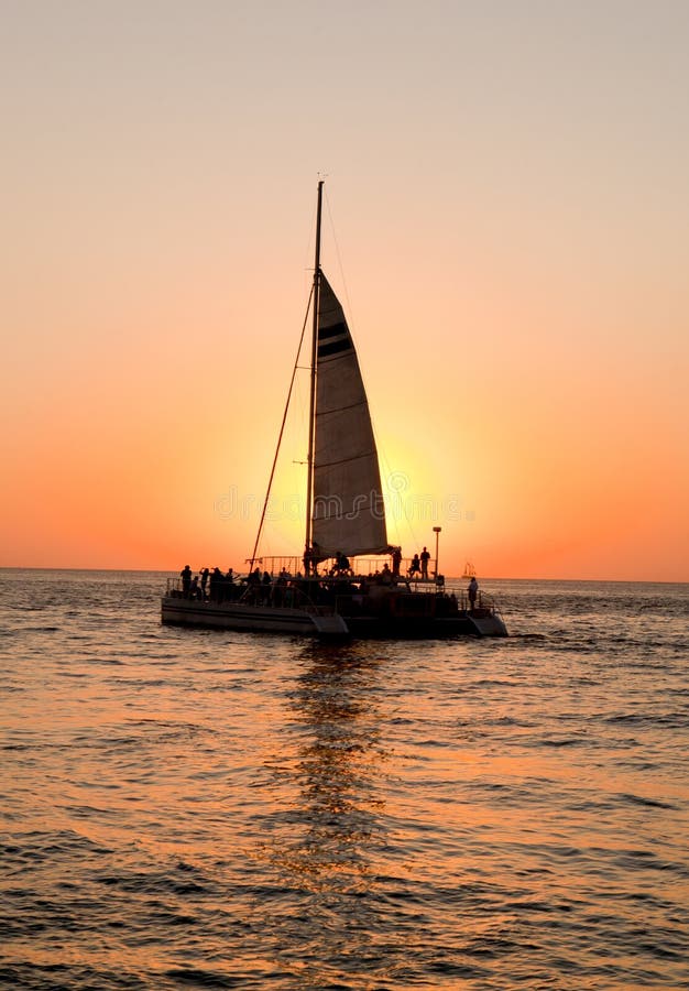 Sunset Sail stock image. Image of cruise, sunrise, sunset - 28386157