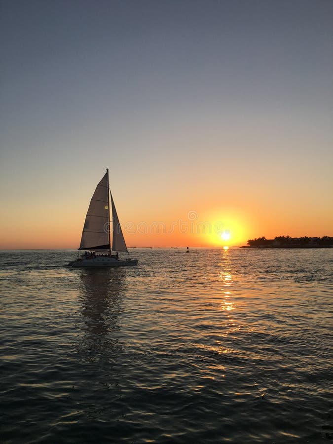Sunset Sail stock image. Image of love, west, getaway - 68487977