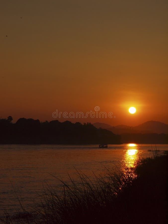 Sunset at the sand bar stock image. Image of mountain - 70536031