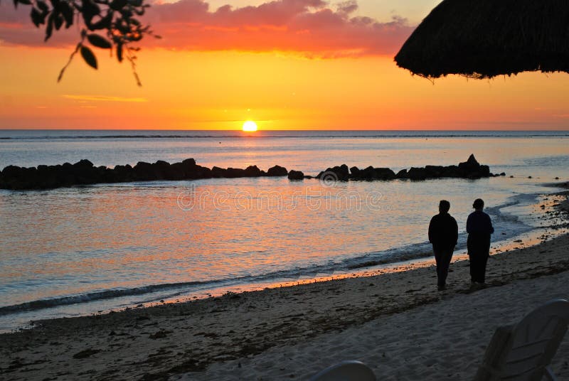 Sunset at Sands Resort Mauritius Stock Image - Image of sunset, outdoor ...