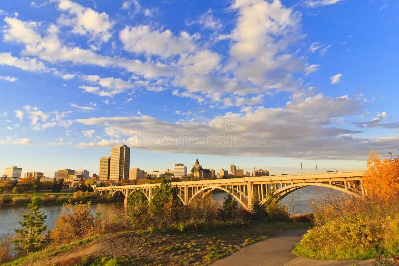Sunset on Saskatoon stock photo. Image of canada, downtown - 18434814