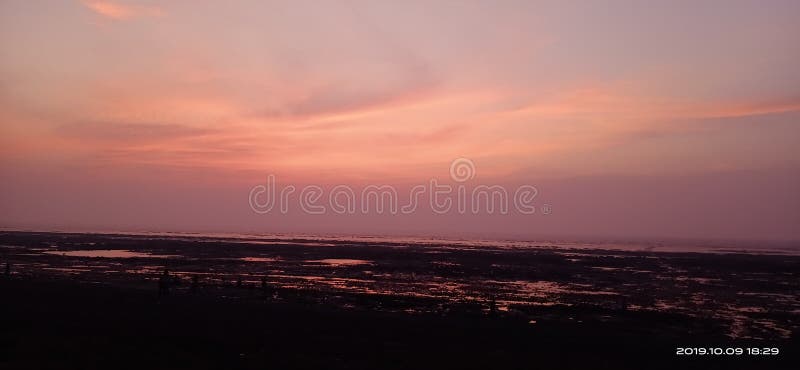 The Sunset Scene Looking Amezing Stock Image - Image of sunset, morning ...