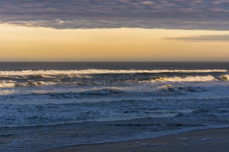 Sunset Scene with Sandy Beach Stock Image - Image of stone, seascape ...