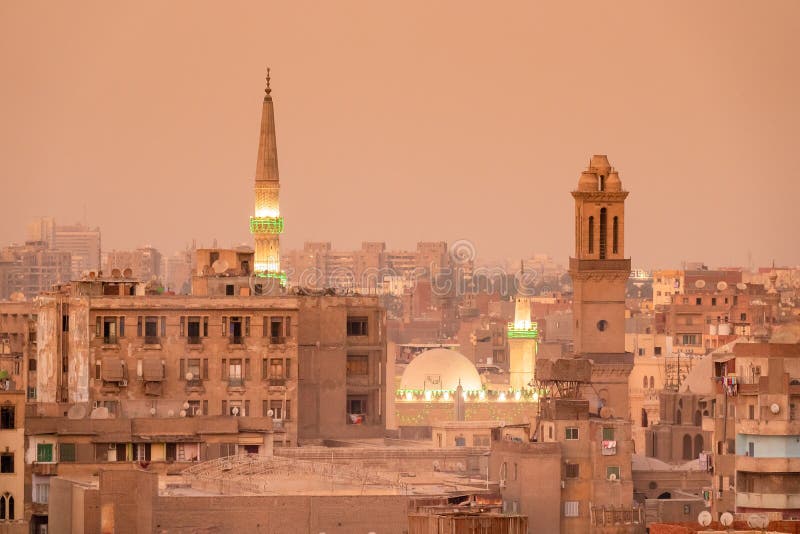 Sunset Scenery at Cairo Egypt Editorial Photography - Image of building ...