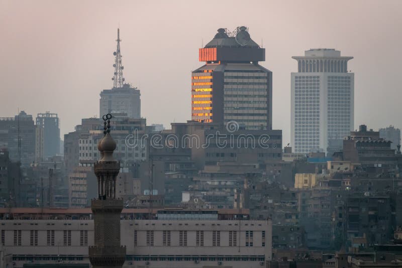 Sunset Scenery at Cairo Egypt Stock Photo - Image of space, cityscape ...