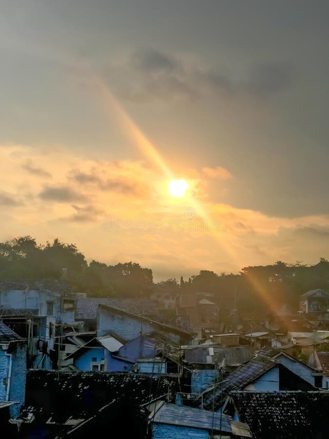 Sunset Scenery Series Part 1 Stock Image - Image of java, reflection ...