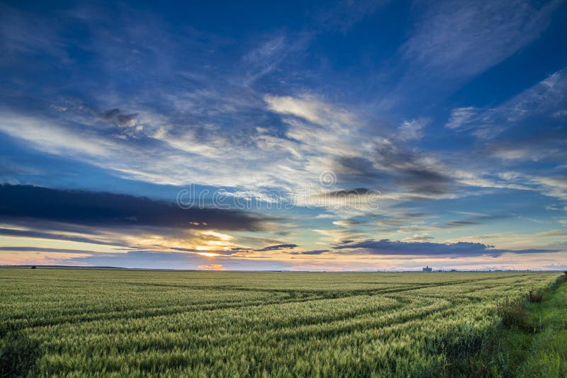 Sunset stock image. Image of nature, rural, environment - 42704891