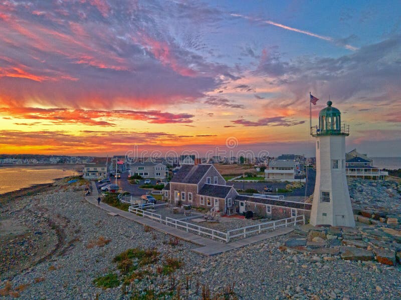 Old Scituate Lighthouse, Scituate, Massachusetts, USA Stock Image ...