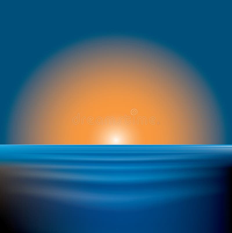 Sunset. stock vector. Illustration of nature, night, seascape - 8229532