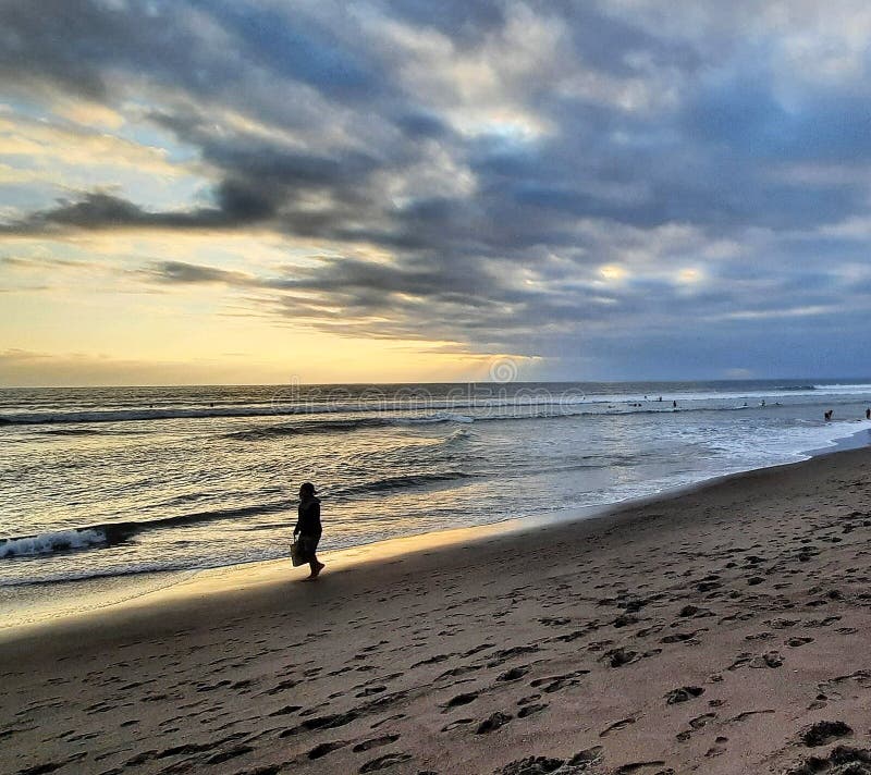 Sunset Sea Beach Look Nature Landcape Stock Image - Image of nature ...