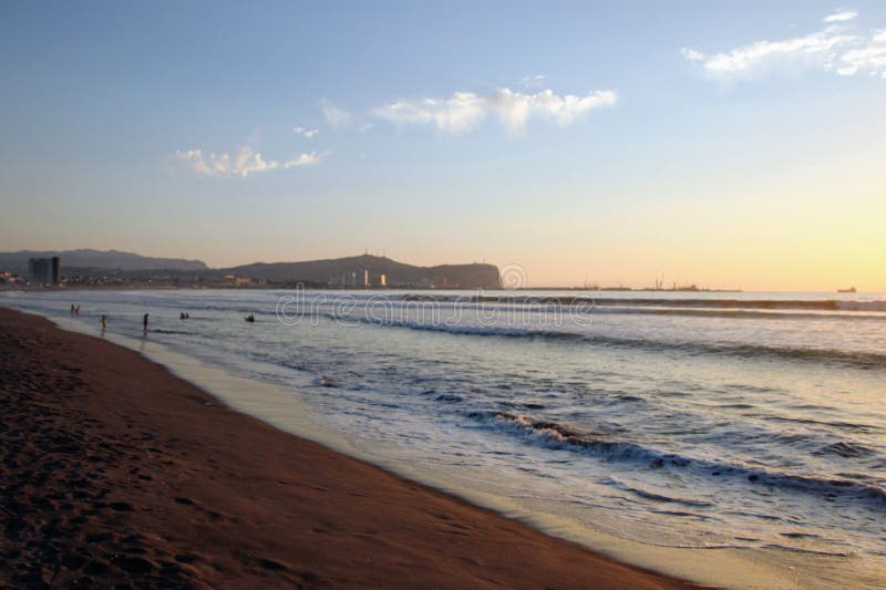 Sunset Sea Beach Look Nature Ocean Landscape Stock Photo - Image of ...