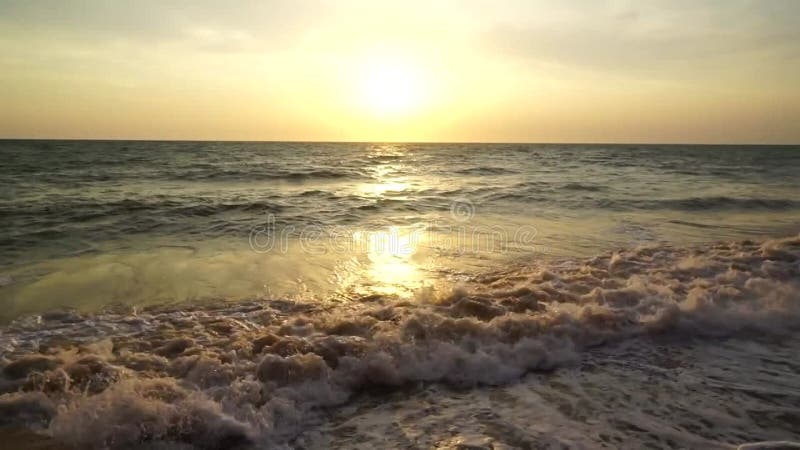 Sunset on the Sea in the Clouds with Sun Rays Stock Video - Video of ...