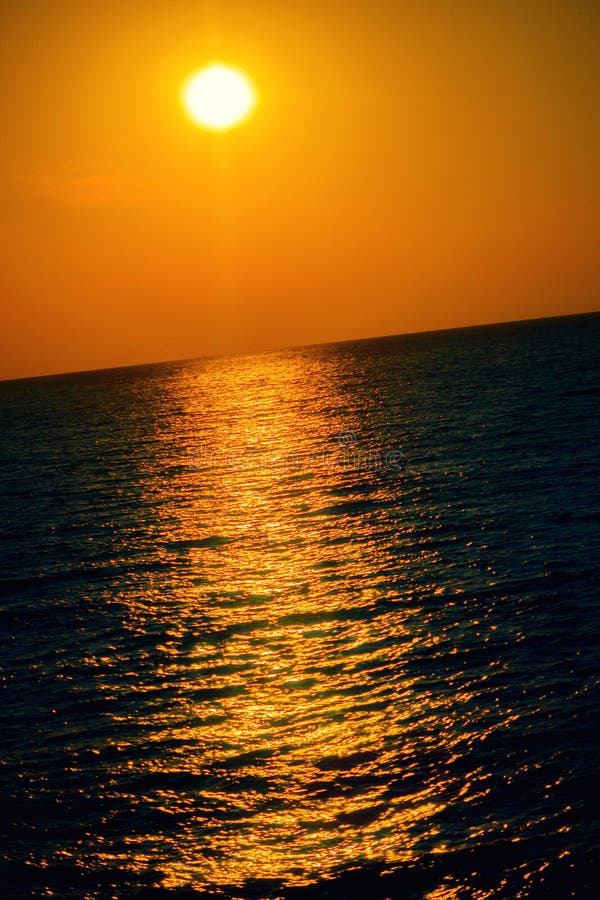 Sunset on the Sea. Reflection of the Sun on the Surface of the Sea ...