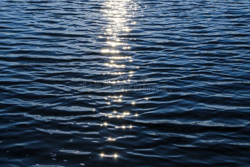 Sunset on Sea. Sun Rays of Evening Sun are Reflected and Glisten in ...