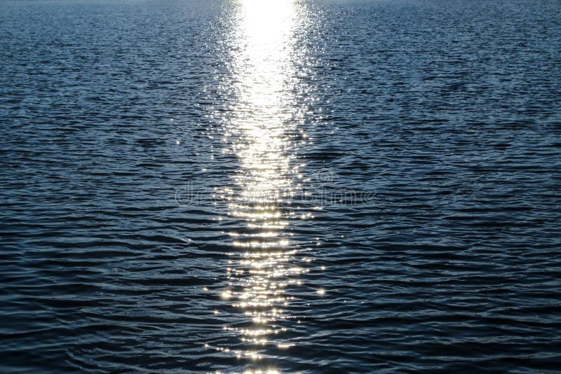 Sunset on Sea. Sun Rays of Evening Sun are Reflected and Glisten in ...