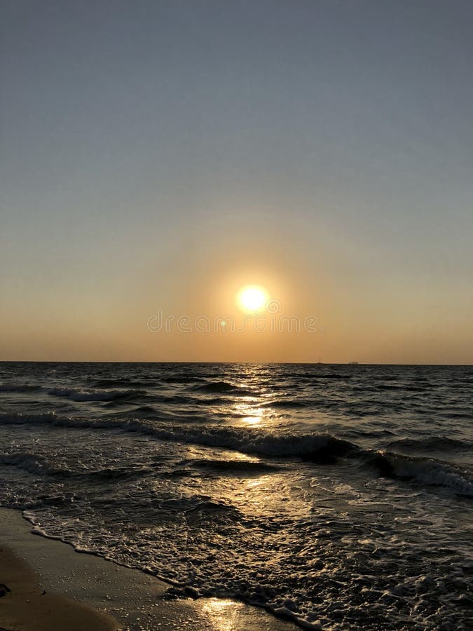 Sunset on the seaside stock image. Image of seaside - 125580833