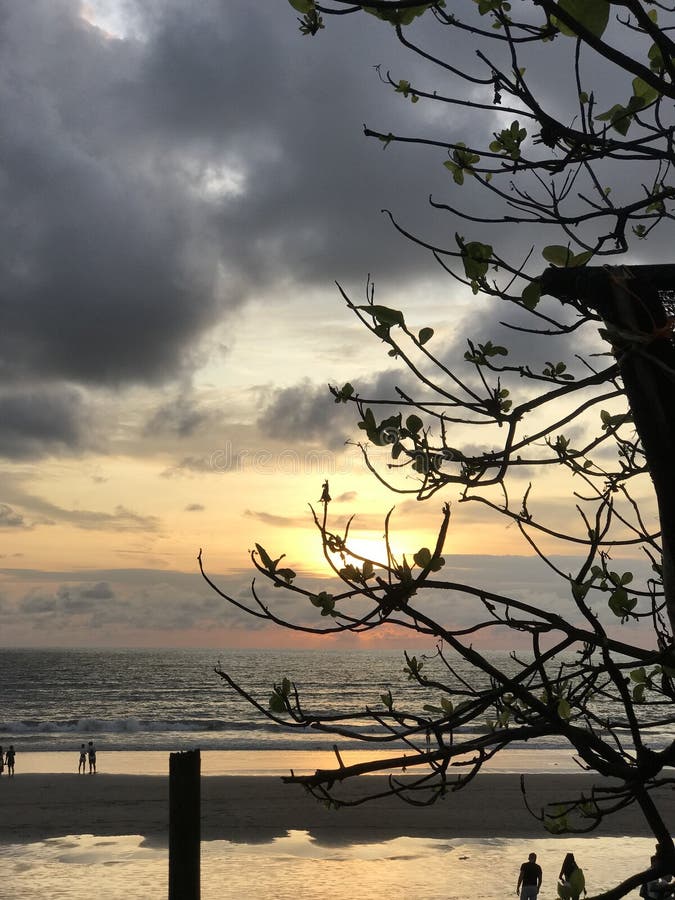 Sunset on seminyak beach stock photo. Image of seminyak - 268404504