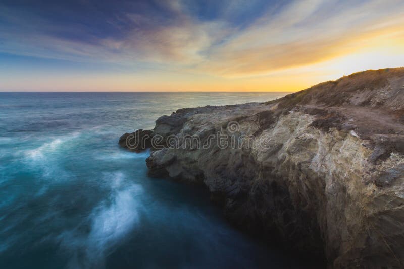 Sunset at Sequit Point stock photo. Image of america - 124228460