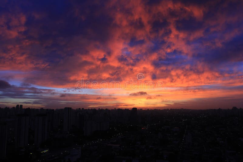 Sunset on Sets of Buildings Stock Photo - Image of road, architect ...