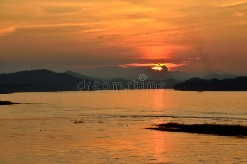 Sunset of shadow mountain stock image. Image of sunset - 50316617