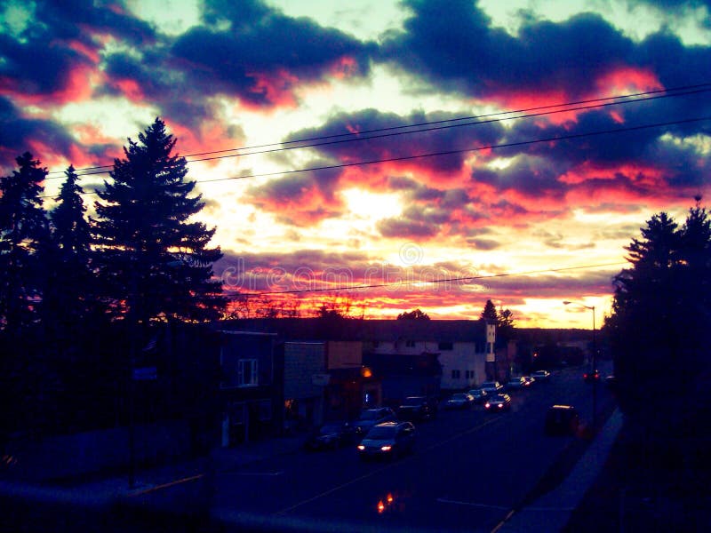 Sunset Shadows Cast from Beach Huts Towards Shore and Beautiful Sky ...