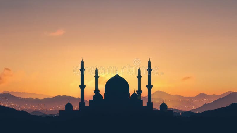 Sunset Shadows of Mosques, Backgrounds for Ramadan Stock Video - Video ...