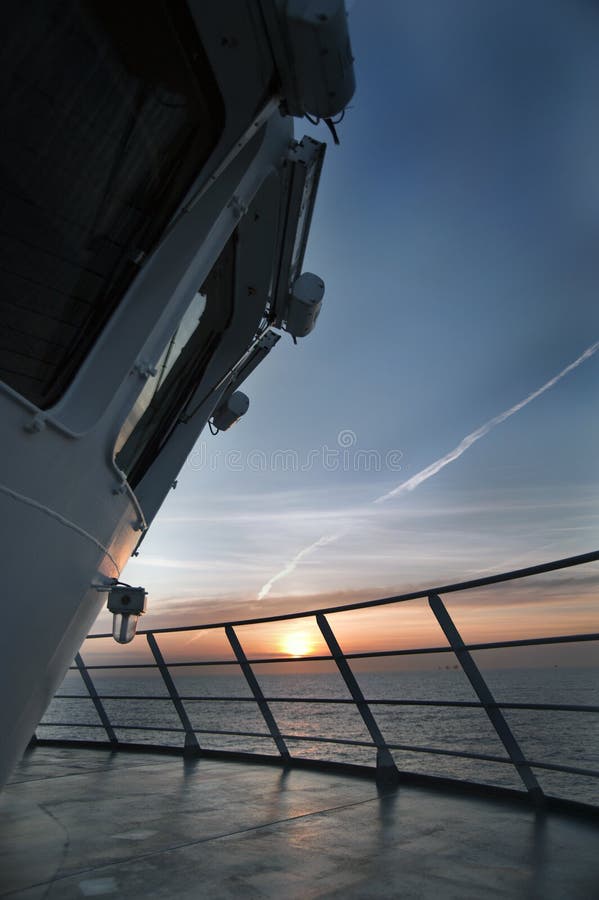 Sunset and Ship stock image. Image of coast, orange, norway - 40289665