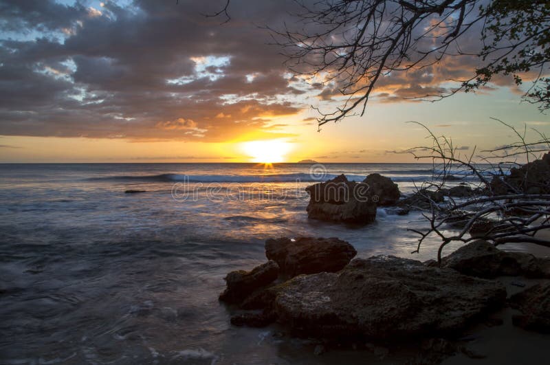 Sunset by the Shore Ricon PR Stock Photo - Image of shore, sunrise ...