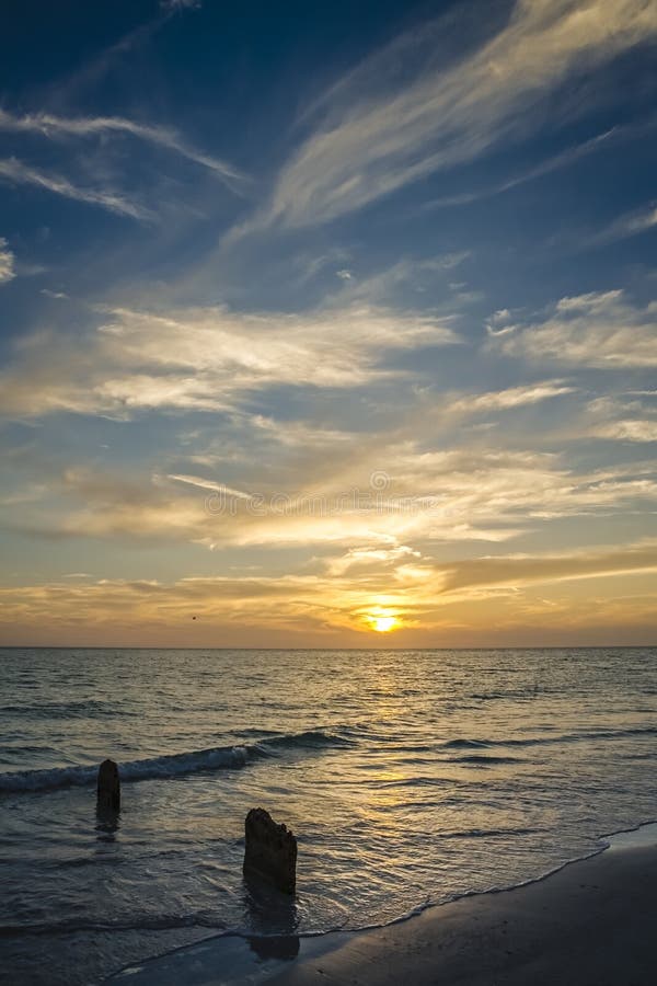 Sunset on Siesta Key stock image. Image of tropics, tropical - 27092779
