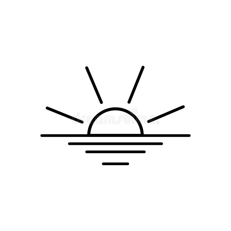 Sunset Sign Icon. Element of Weather for Mobile Concept and Web Apps ...
