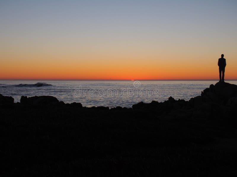 Sunset silhouette stock image. Image of person, silhouette - 44514235