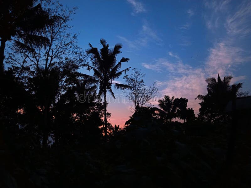 Sunset Siluet Landscape View Astetic Stock Photo - Image of view ...