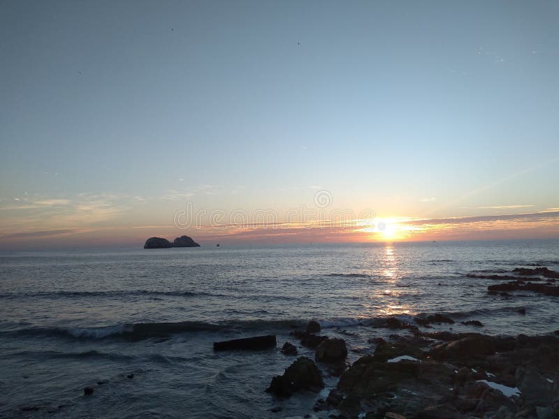 Sunset in Sinaloa, Beach in Mexico Stock Photo - Image of sunset, calm ...
