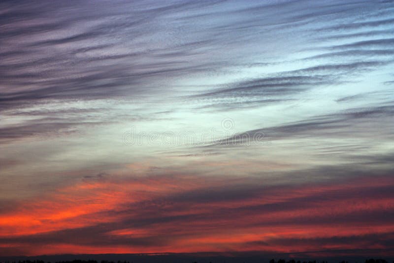 Sunset Skies Over the Horizon Stock Image - Image of dusk, dawn: 232407331