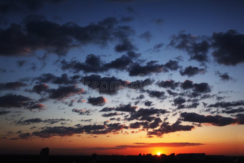 Sunset sky stock photo. Image of night, sunset, blue - 16845622
