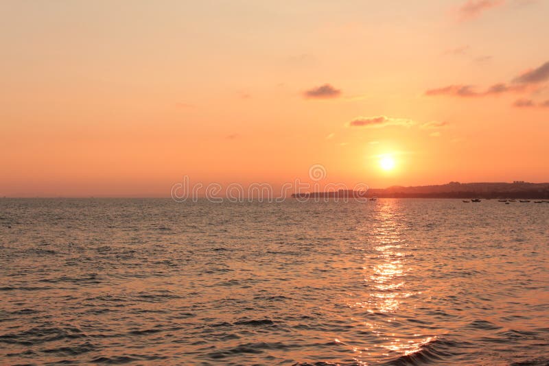 Sunset Sky Above Ocean - Scenic Sky Stock Photo - Image of relaxation ...