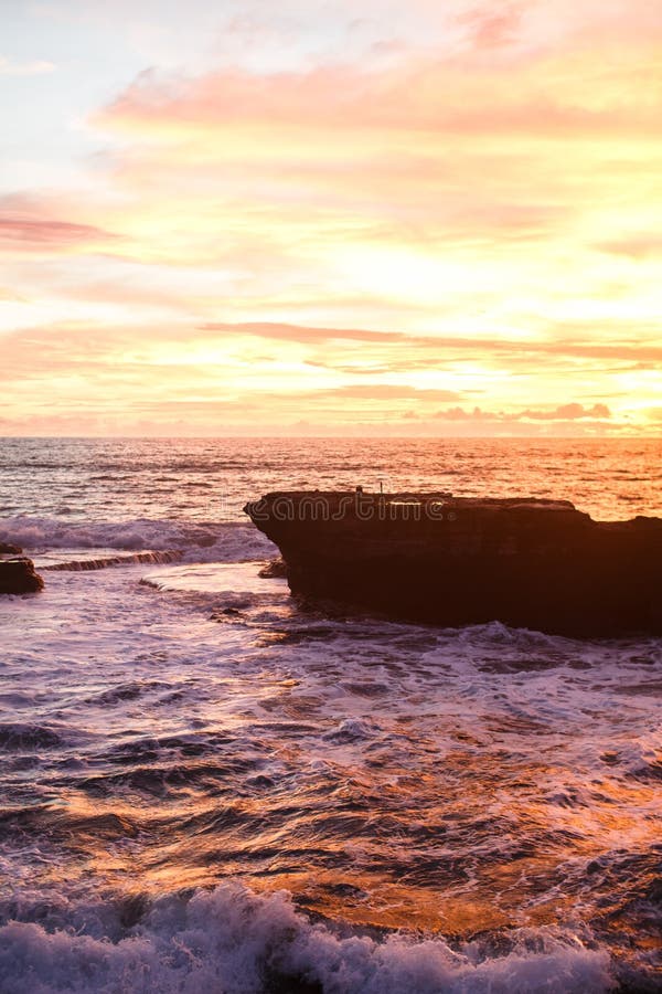 Sunset Sky in Bali, Asia Ocean Stock Photo - Image of ocean, rocks ...