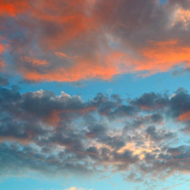 Sun Set in the Sky with Clouds Stock Photo - Image of horizon, dusk ...