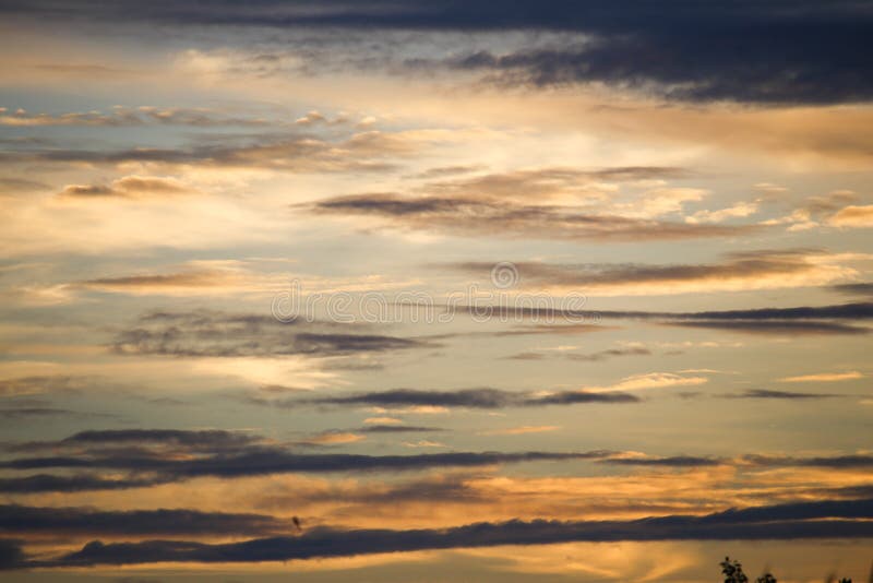 Sunset Sky and Cloud Evening Background. Stock Photo - Image of bright ...