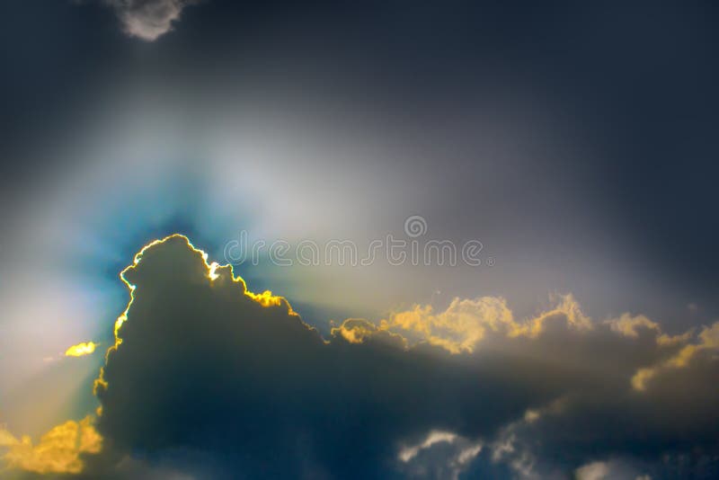 Sunset Sky with Cloud Evening Time Stock Image - Image of heaven, retro ...