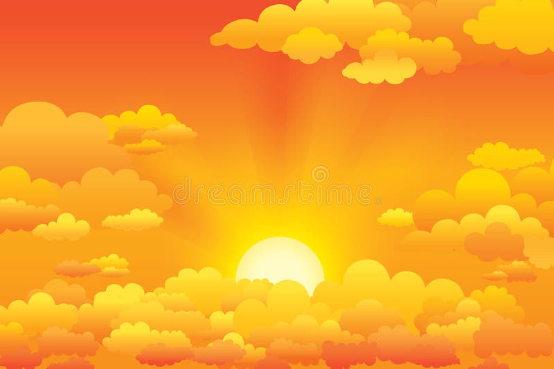 Sunset sky and clouds stock vector. Illustration of nature - 72686146 Sunset sky and clouds stock vector. Illustration of nature - 72686146