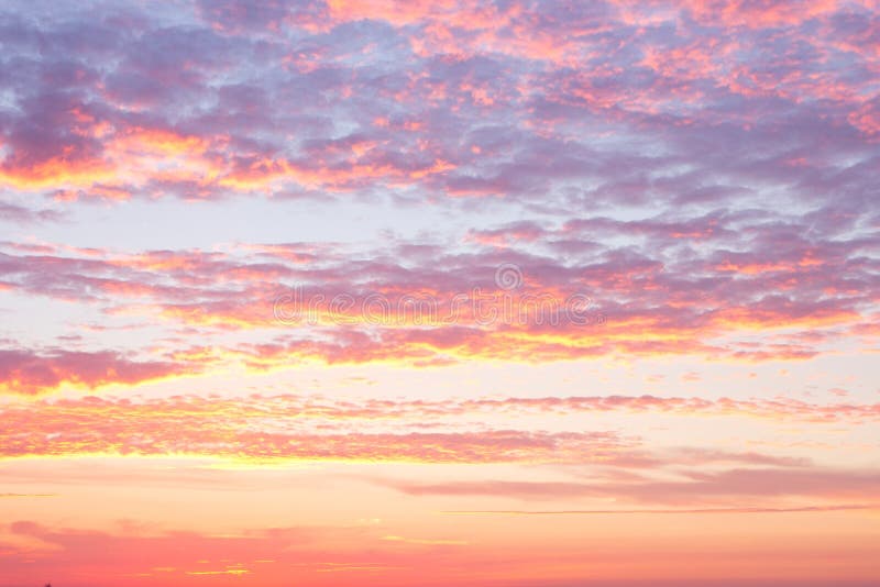 Sunset sky with clouds stock image. Image of beautiful - 97289433