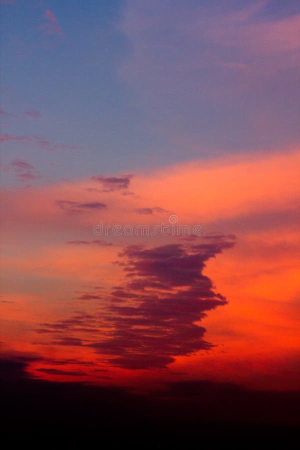 Sunset sky with clouds stock photo. Image of fluffy, sunrise - 97289620