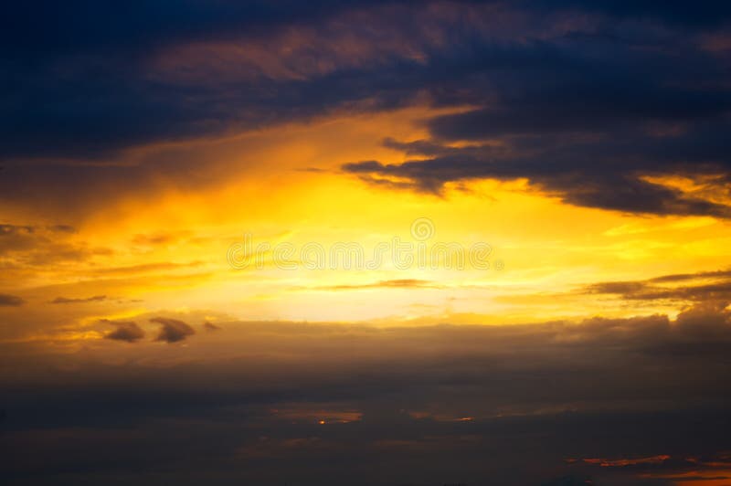 Sunset sky clouds. stock photo. Image of nature, color - 123132180