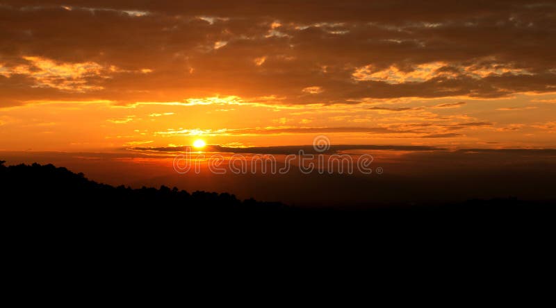 Sunset Sky with Clouds and Golden Light Stock Image - Image of dawn ...